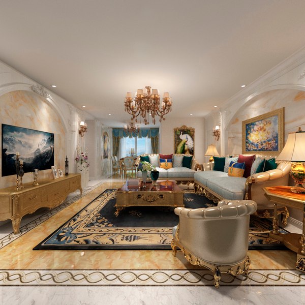 Living and Dining Combo in Empire Style 3D 모델 - TurboSquid 2012202