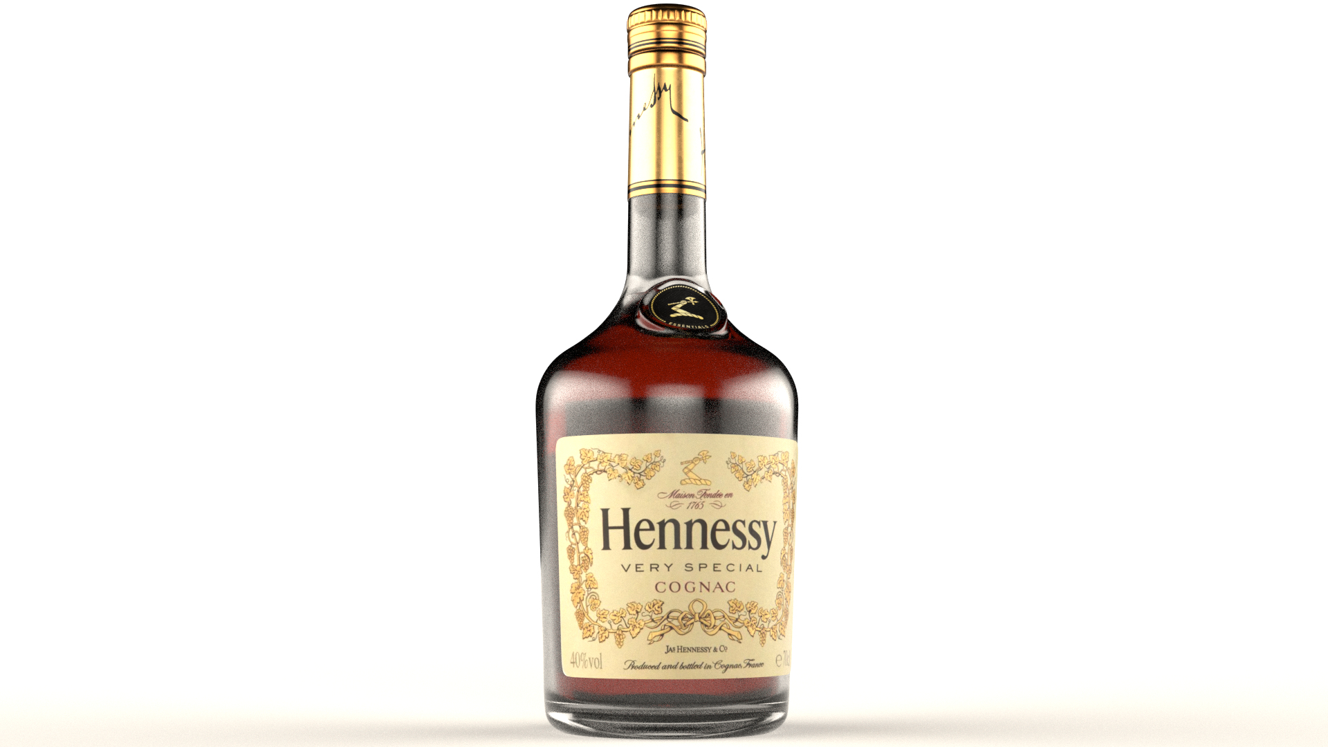 Hennessy Cognac Alcohol Bottle Model - TurboSquid 2418154