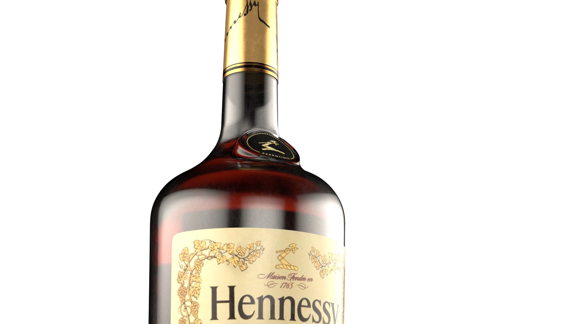 Hennessy Cognac Alcohol Bottle Model - TurboSquid 2418154