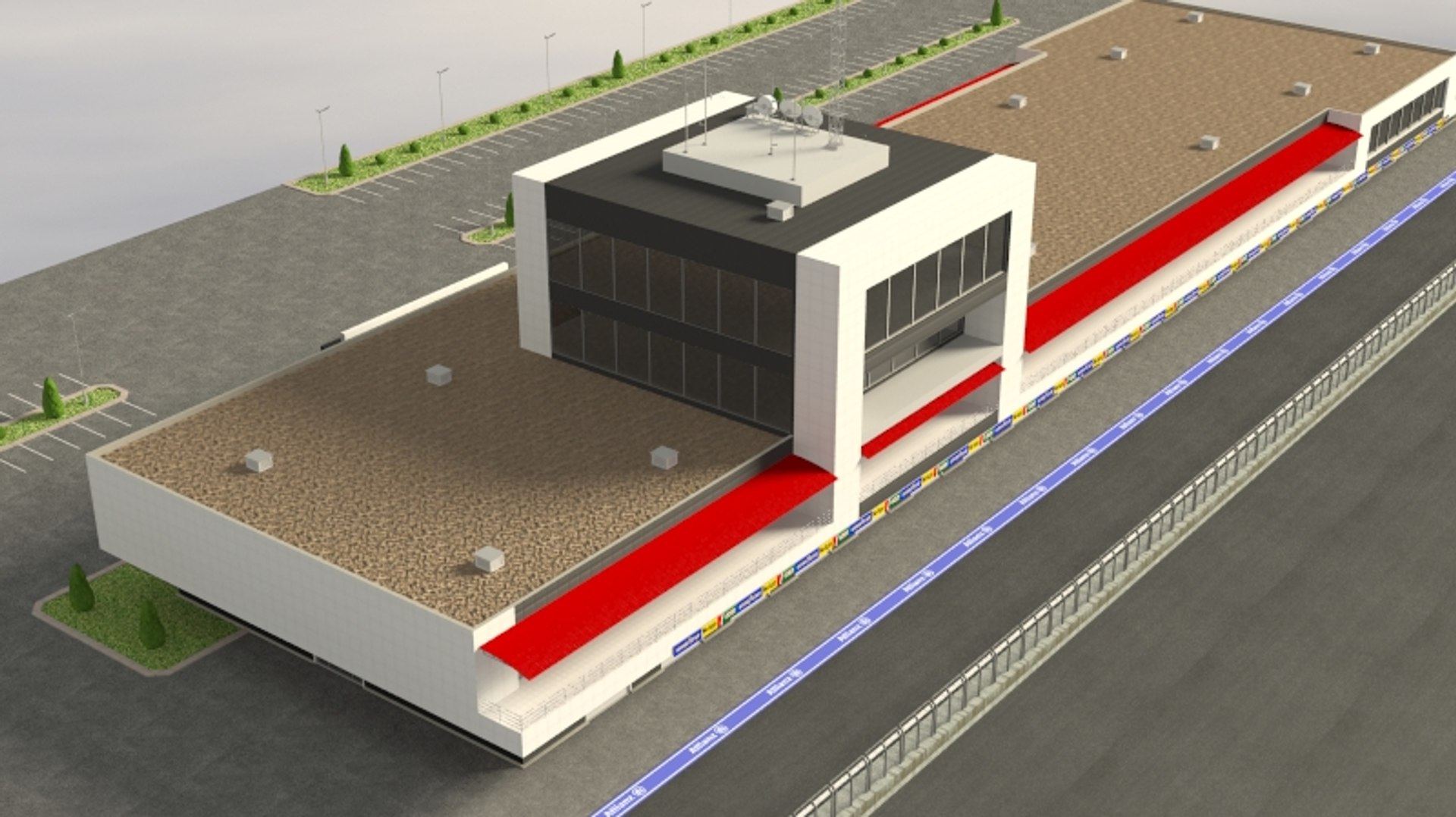 3D Pit Stop Building Model - TurboSquid 1332746