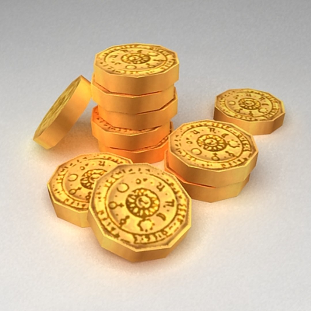 Stack Coins 3d Model