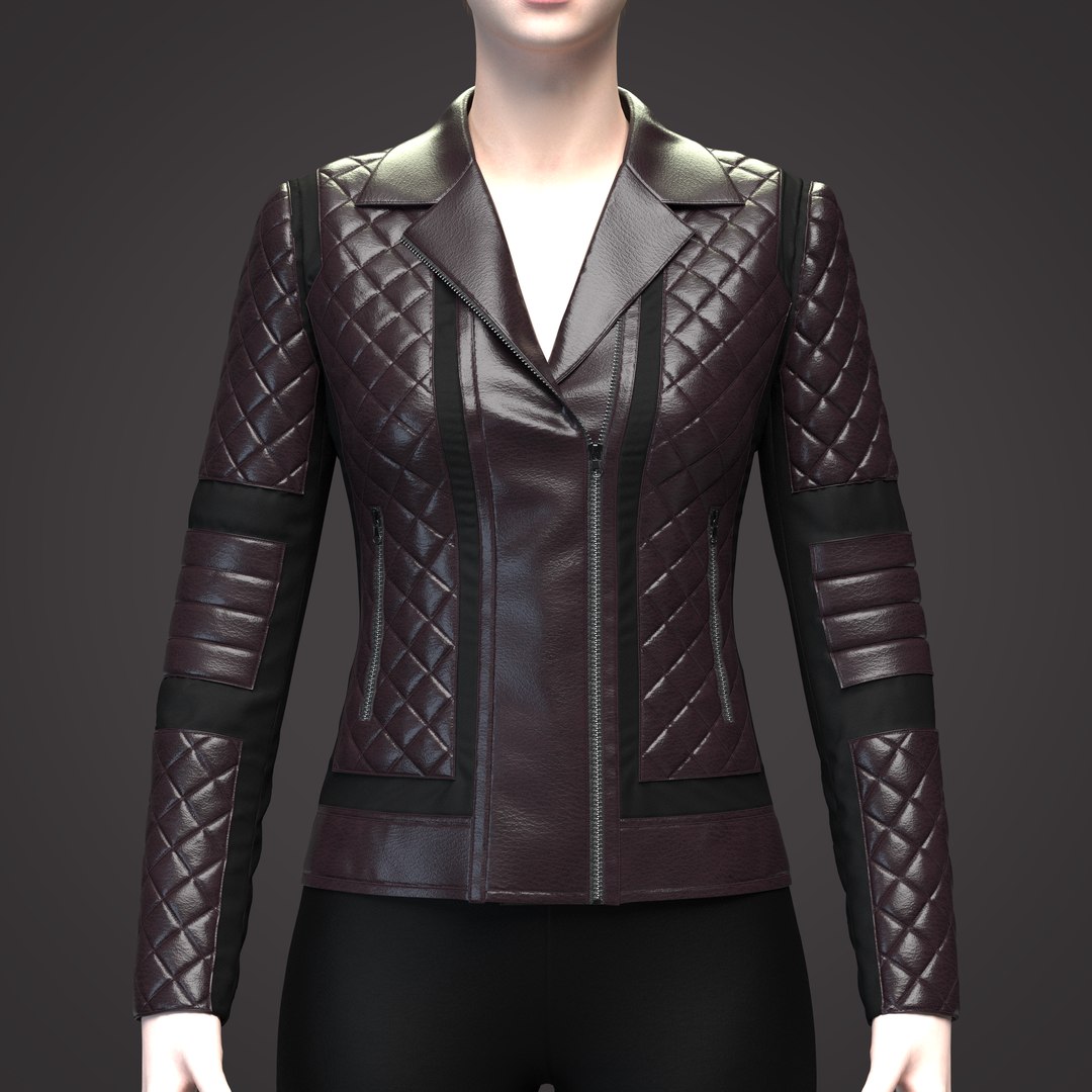 3D Women Quilted Jacket 3d Model Model - TurboSquid 2086665