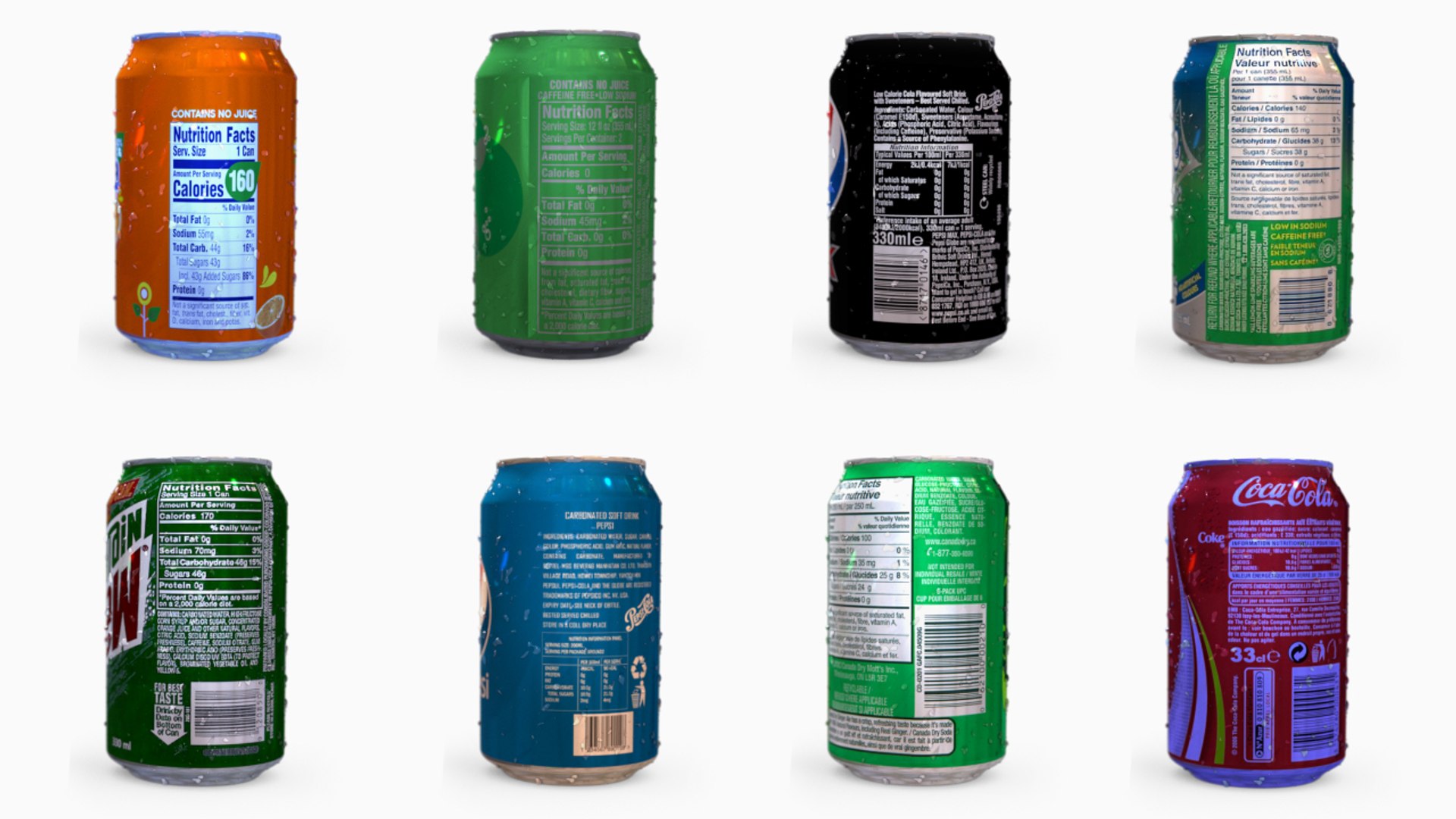 3D 8 Soda Can Model - TurboSquid 1887876