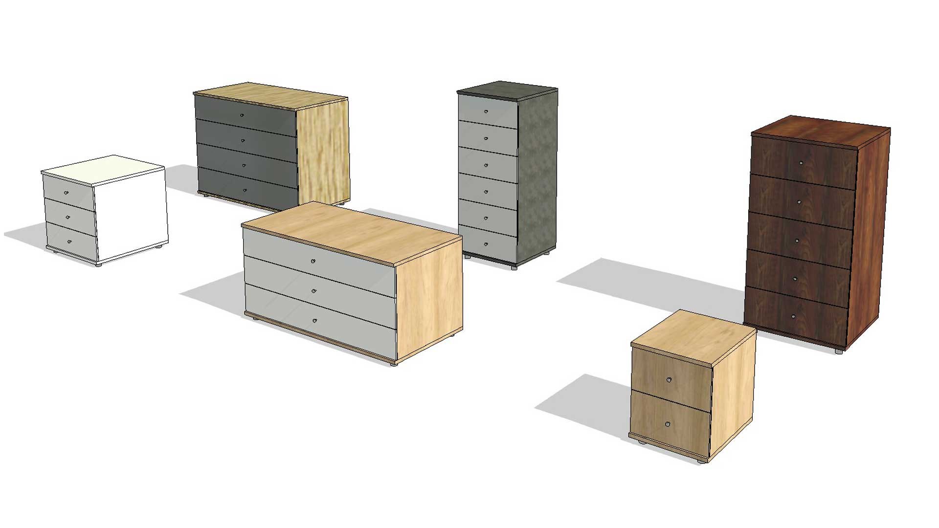 3D Model Single Drawer Dresser Unit - TurboSquid 2040586