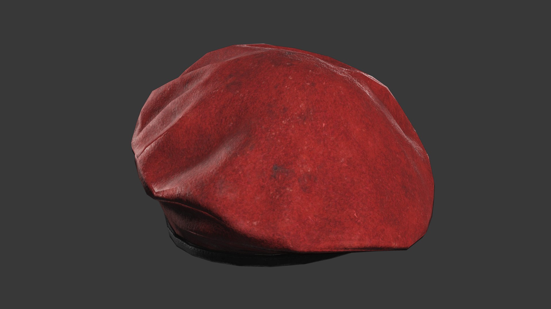 3D Red Military Beret - Game Ready Model - TurboSquid 2426058