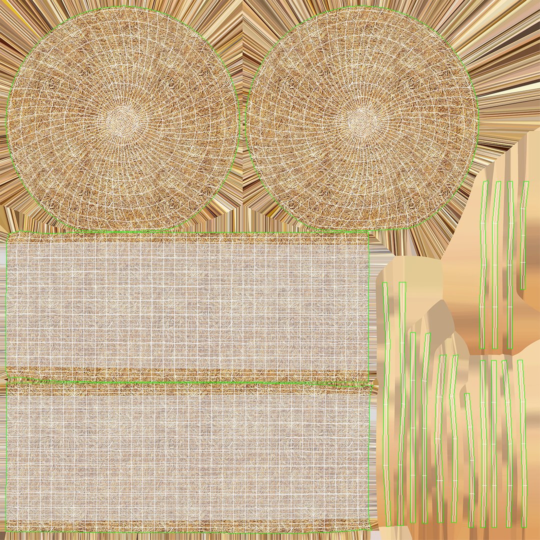 3D Hay Bales 02 Solid and Debris - TurboSquid 2071194