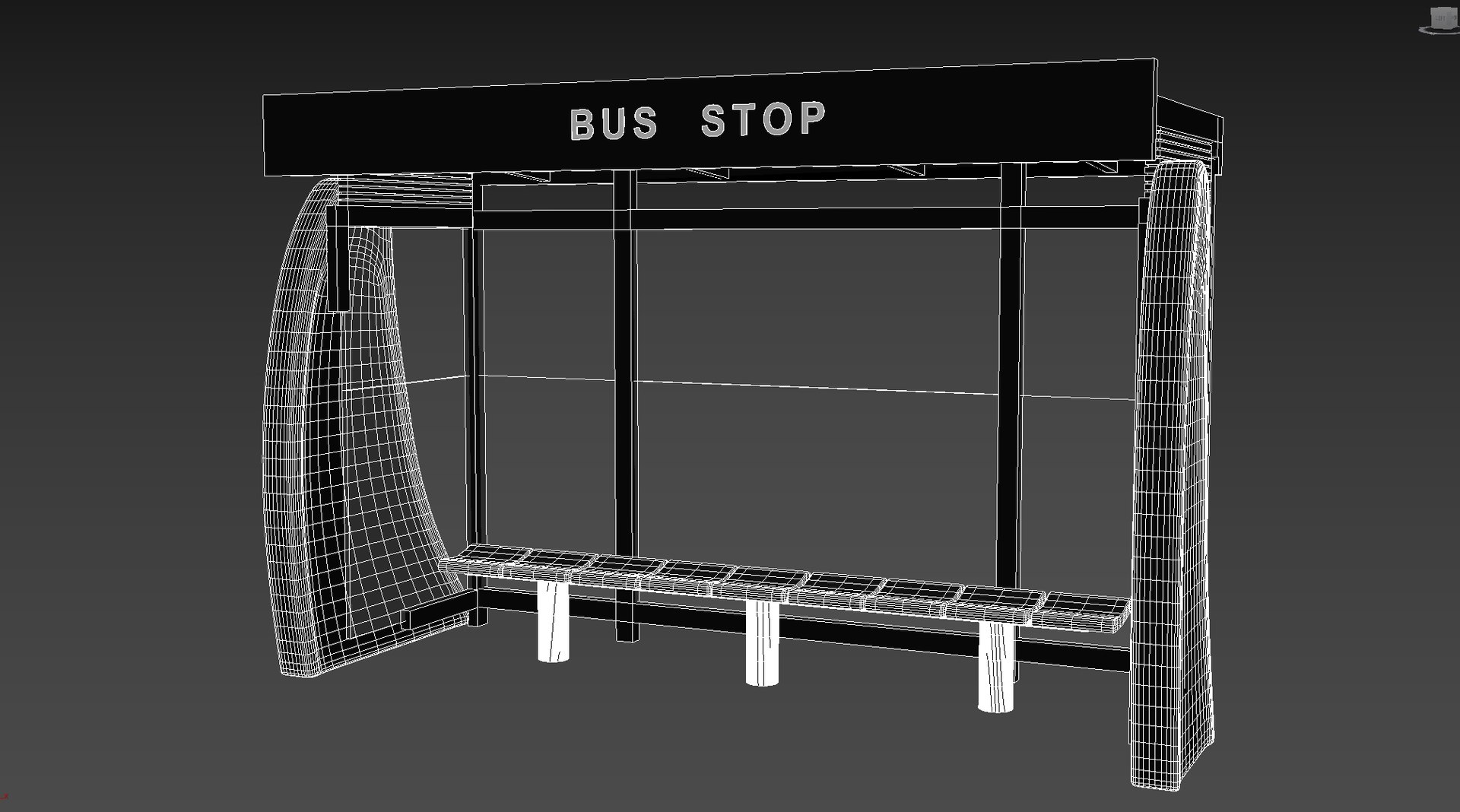 Bus stop busstop model - TurboSquid 1549463
