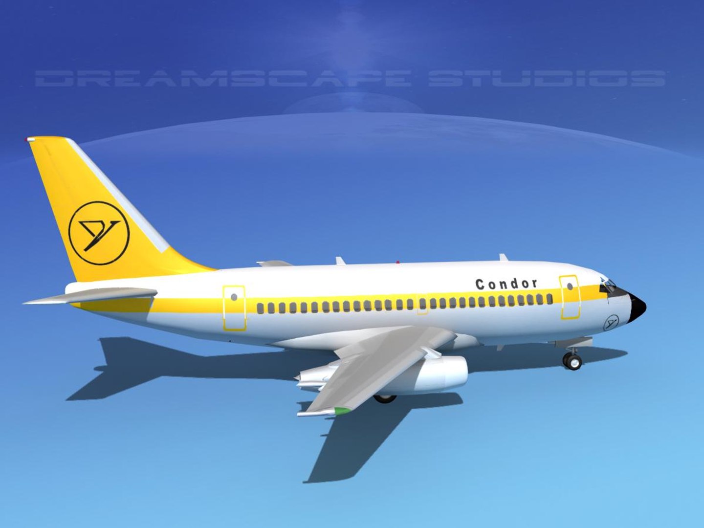 Boeing 737 737-100 3d Model