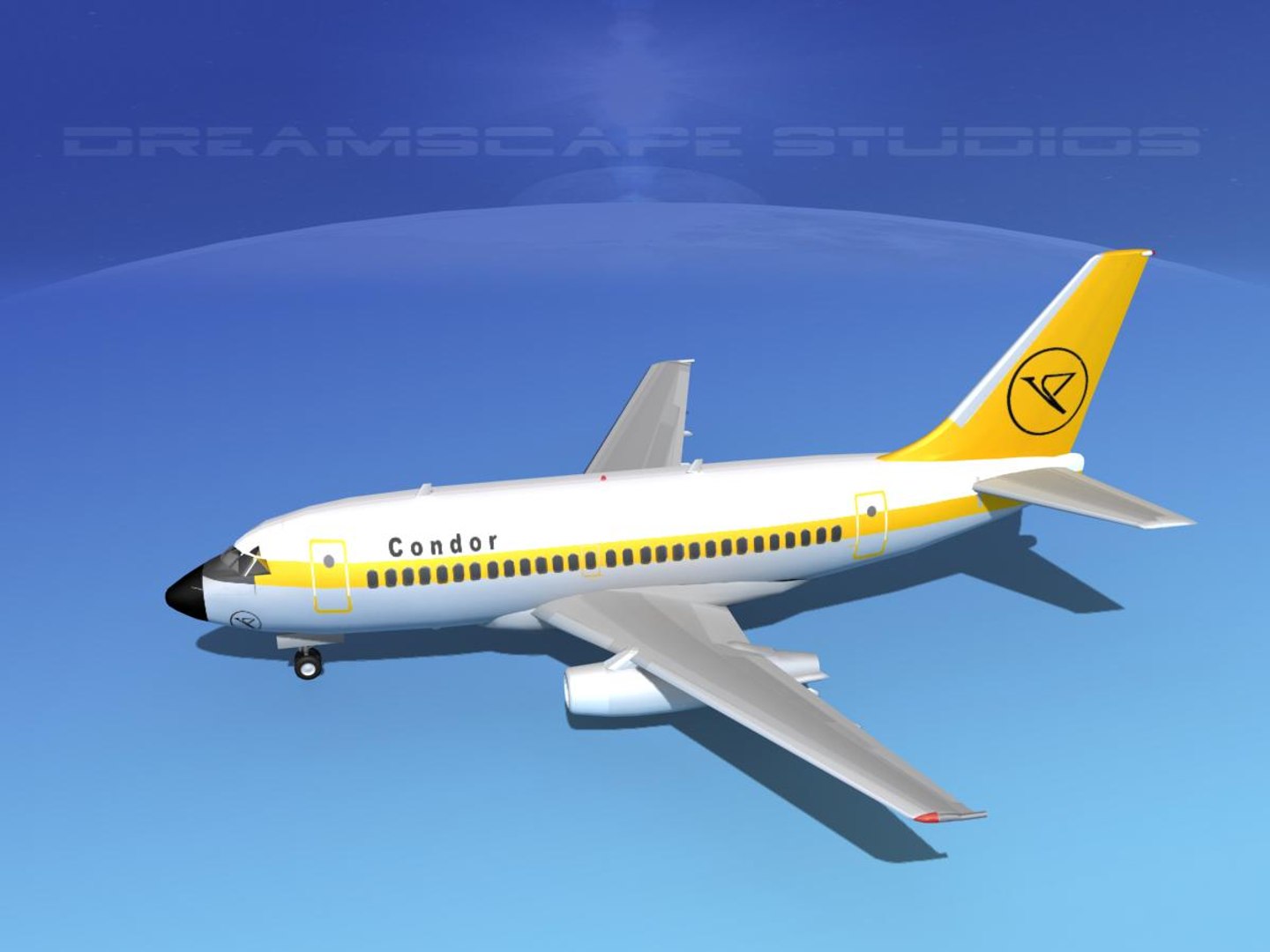 Boeing 737 737-100 3d Model