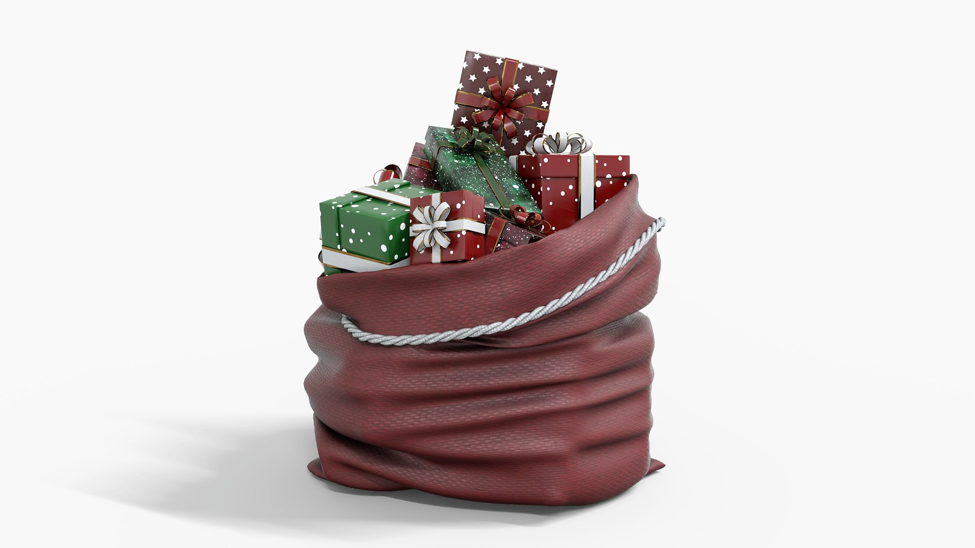 3D Christmas Gifts Bag Model - TurboSquid 2323288