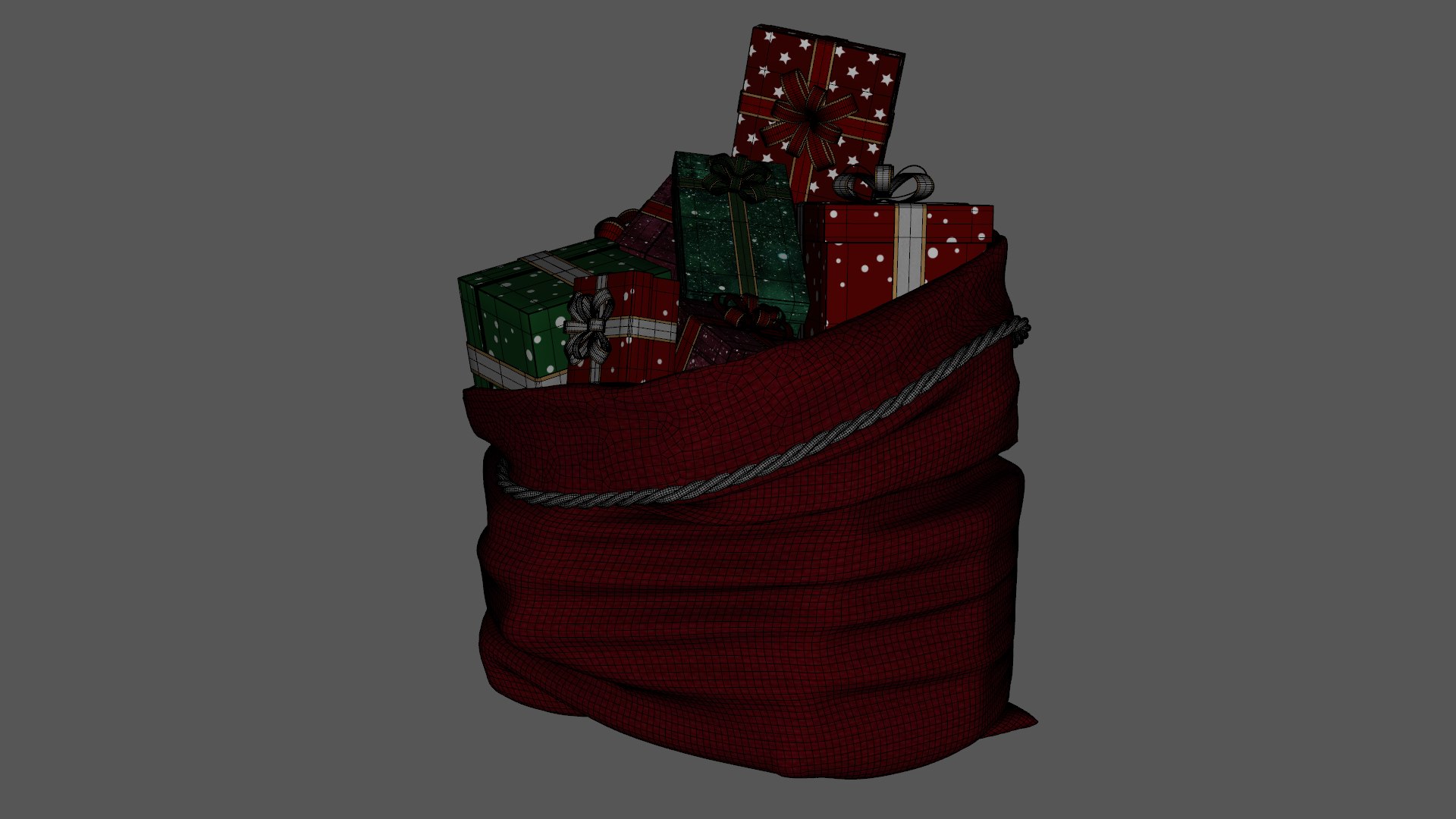 3D Christmas Gifts Bag Model - TurboSquid 2323288