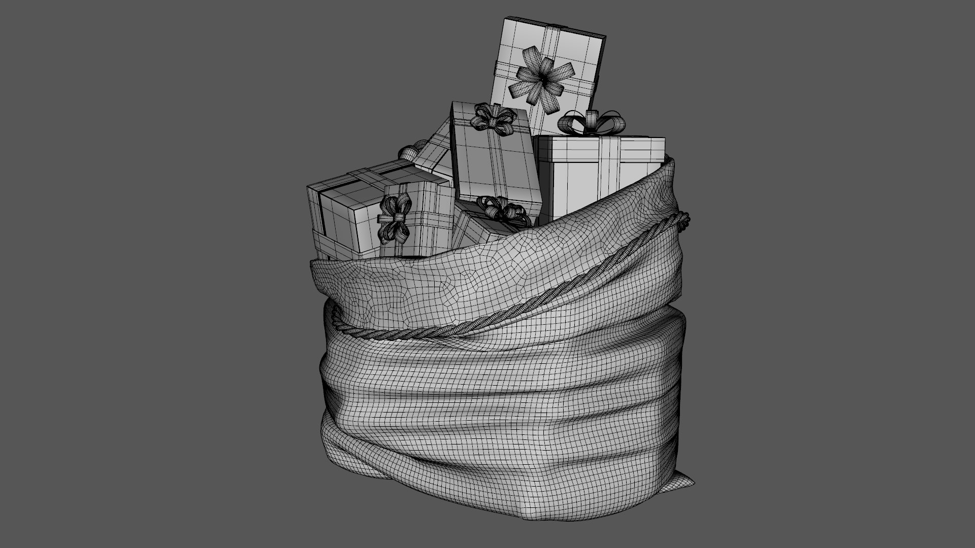 3D Christmas Gifts Bag Model - TurboSquid 2323288