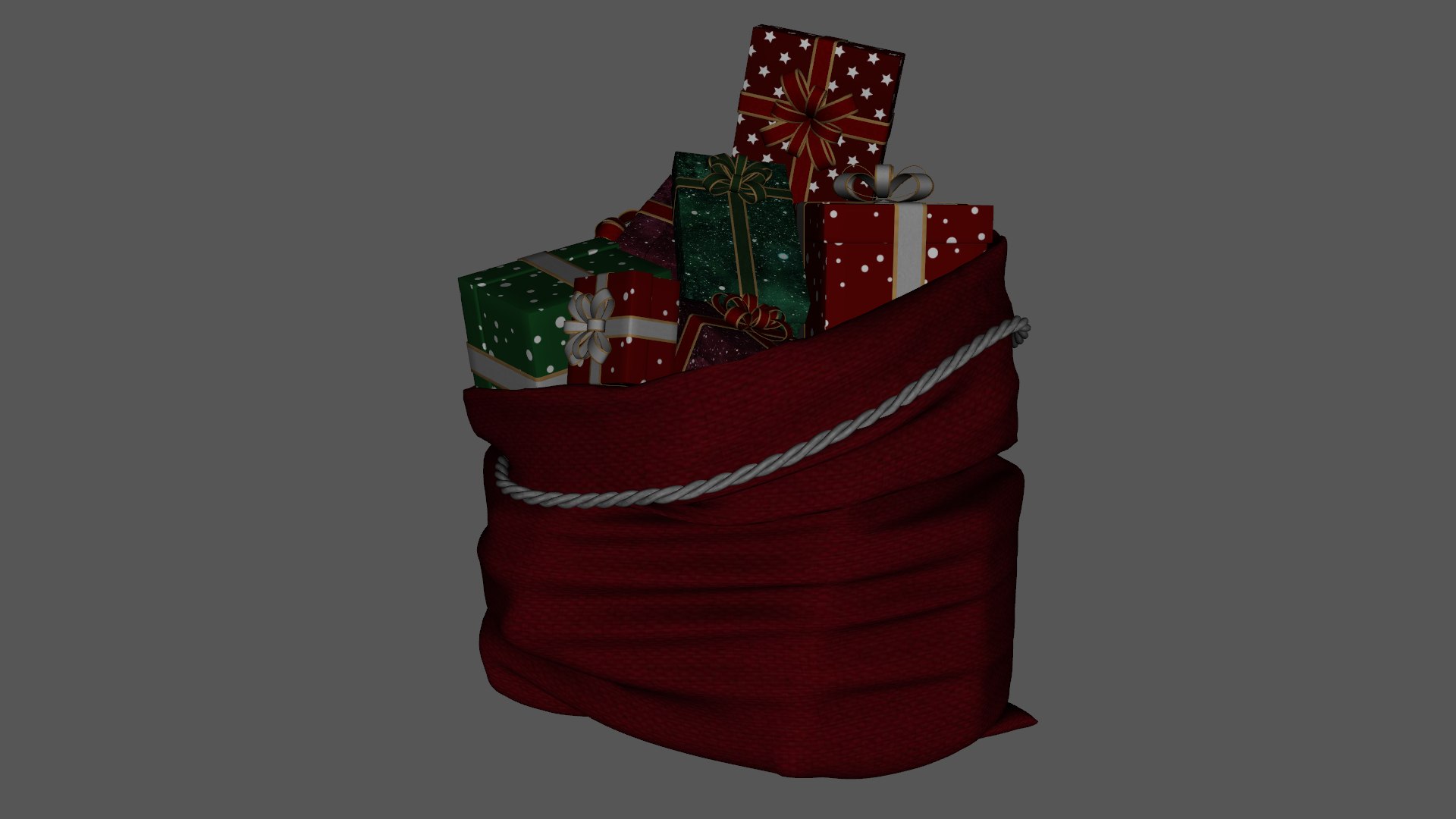 3D Christmas Gifts Bag Model - TurboSquid 2323288