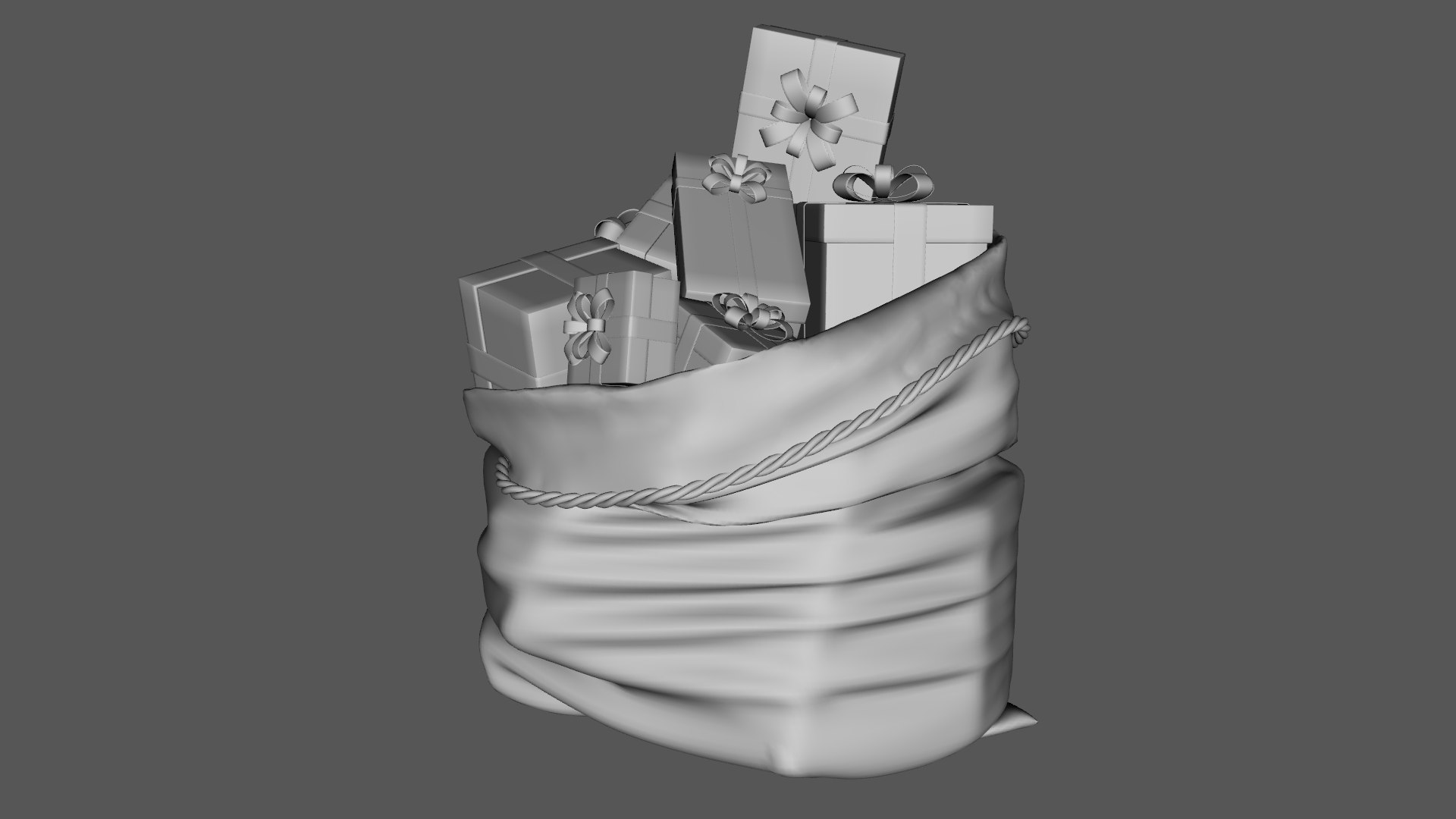 3D Christmas Gifts Bag Model - TurboSquid 2323288