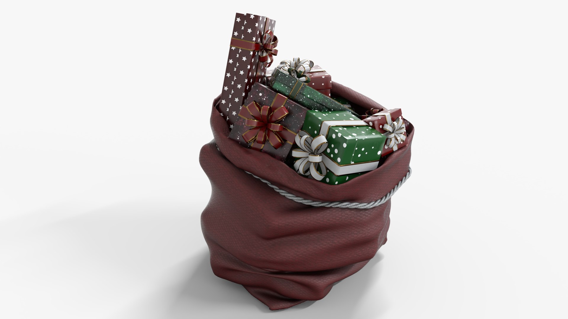 3D Christmas Gifts Bag Model - TurboSquid 2323288