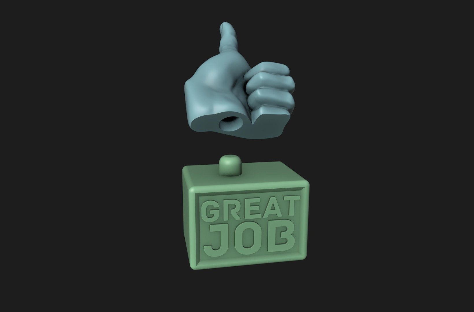 3D Thumbs Up Motivational Reminder - TurboSquid 2253491