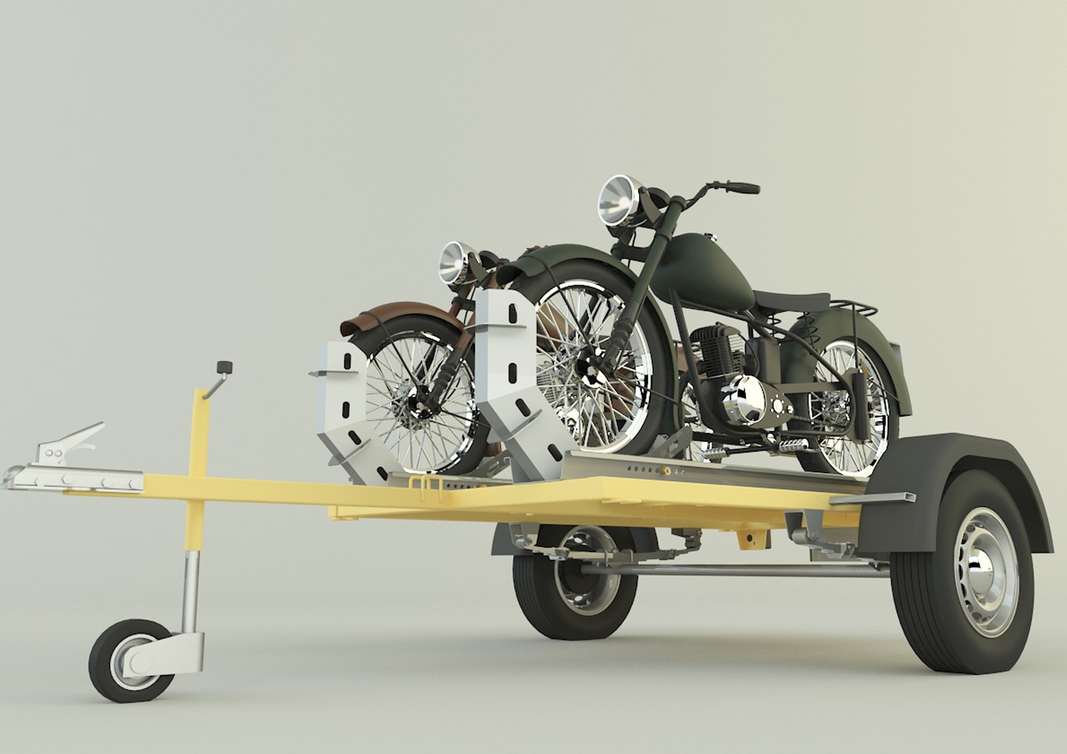 Motorcycle Trailer 3D Model 3D Model - TurboSquid 2067876