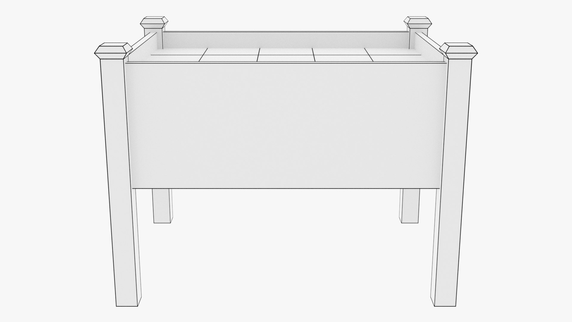 Elevated Planter Box 3D Model - TurboSquid 1549392