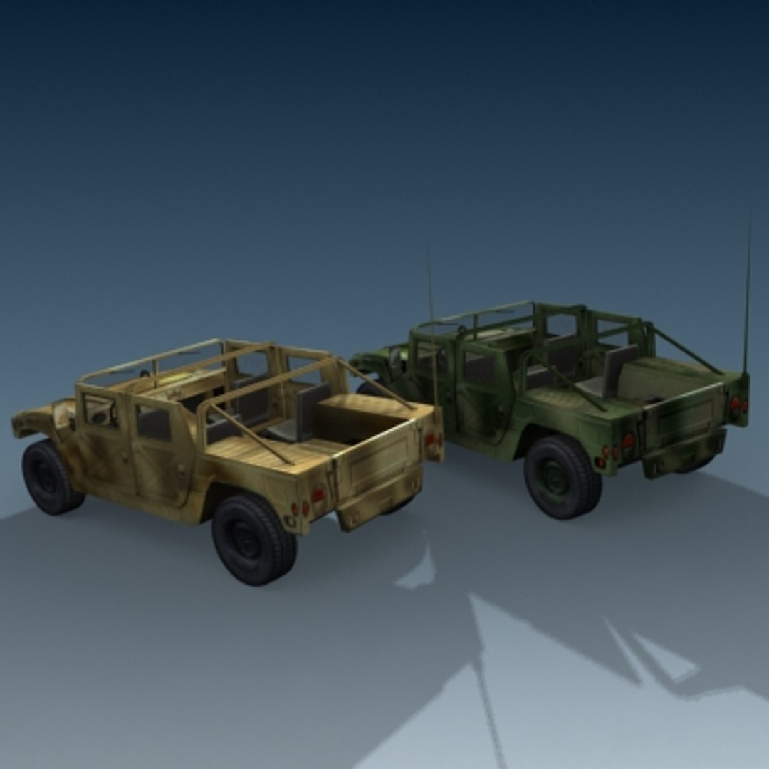 hummer jeep humvee 3d 3ds