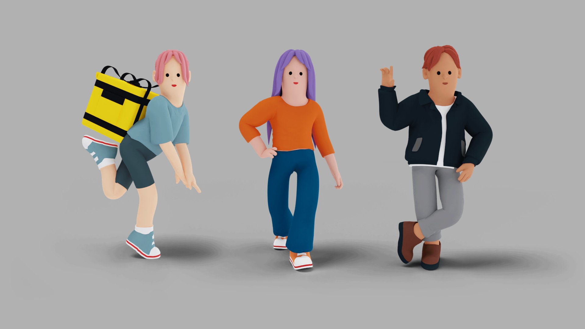 3D Cartoon Character Pack X32 - Vol2 VR AR Low-poly 3d Model ...