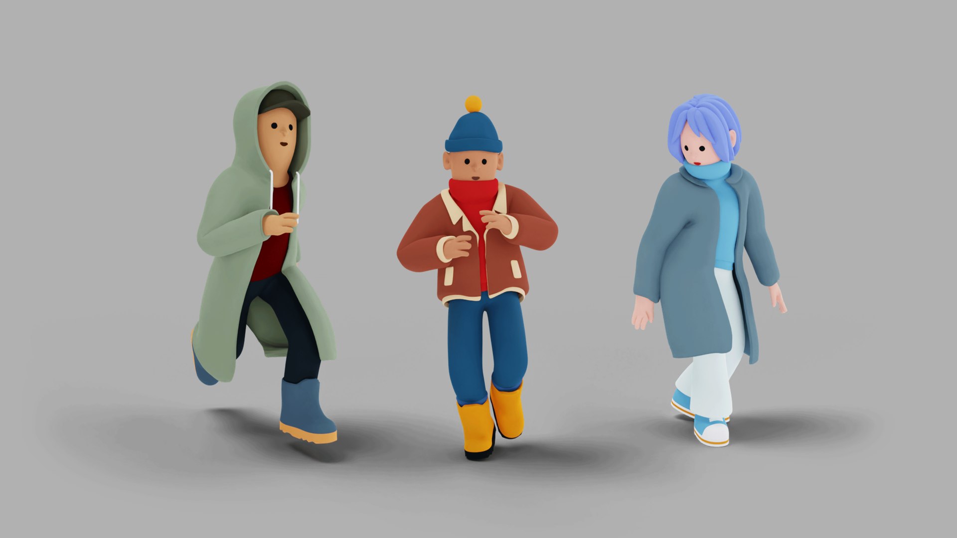 3D Cartoon Character Pack X32 - Vol2 VR AR Low-poly 3d Model ...