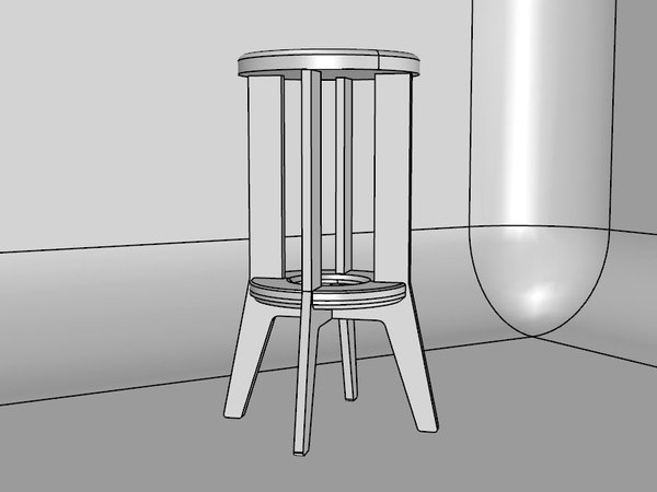 3D bar stool cnc - TurboSquid 1369915