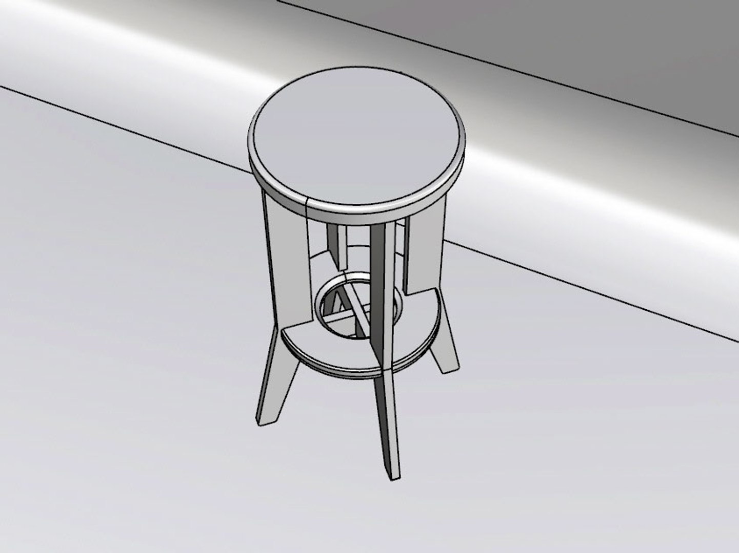 3D Bar Stool Cnc - TurboSquid 1369915