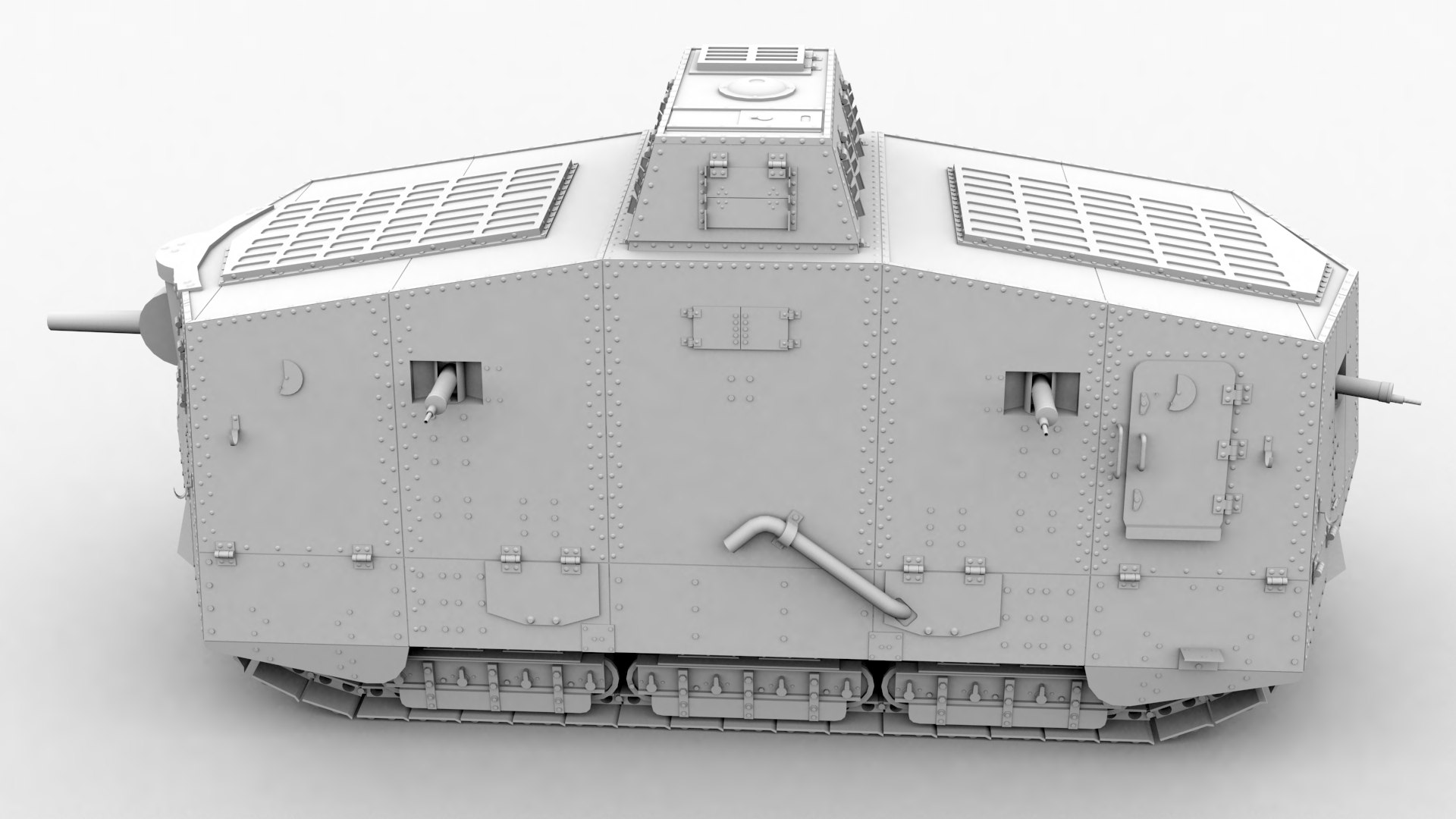 A7v Tank 3D Model - TurboSquid 1161704