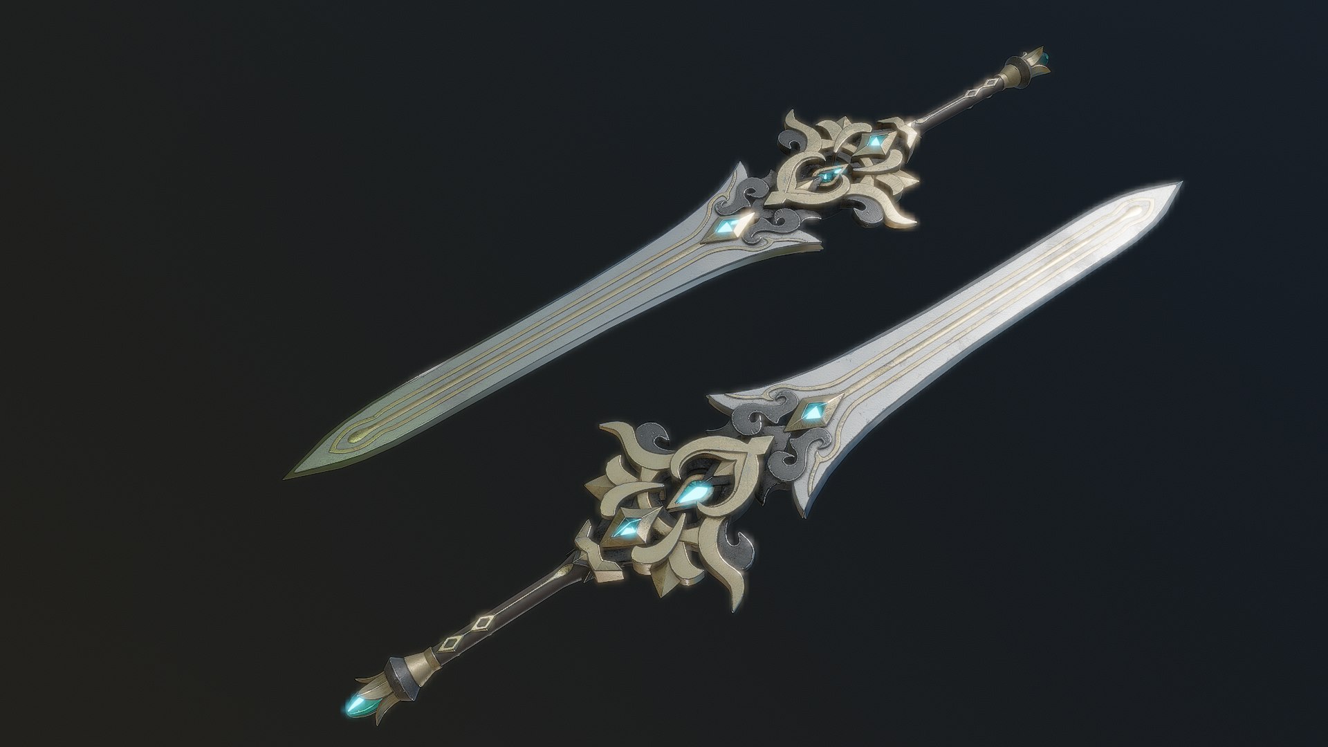 Tidal Shadow Sword Model - TurboSquid 2386920