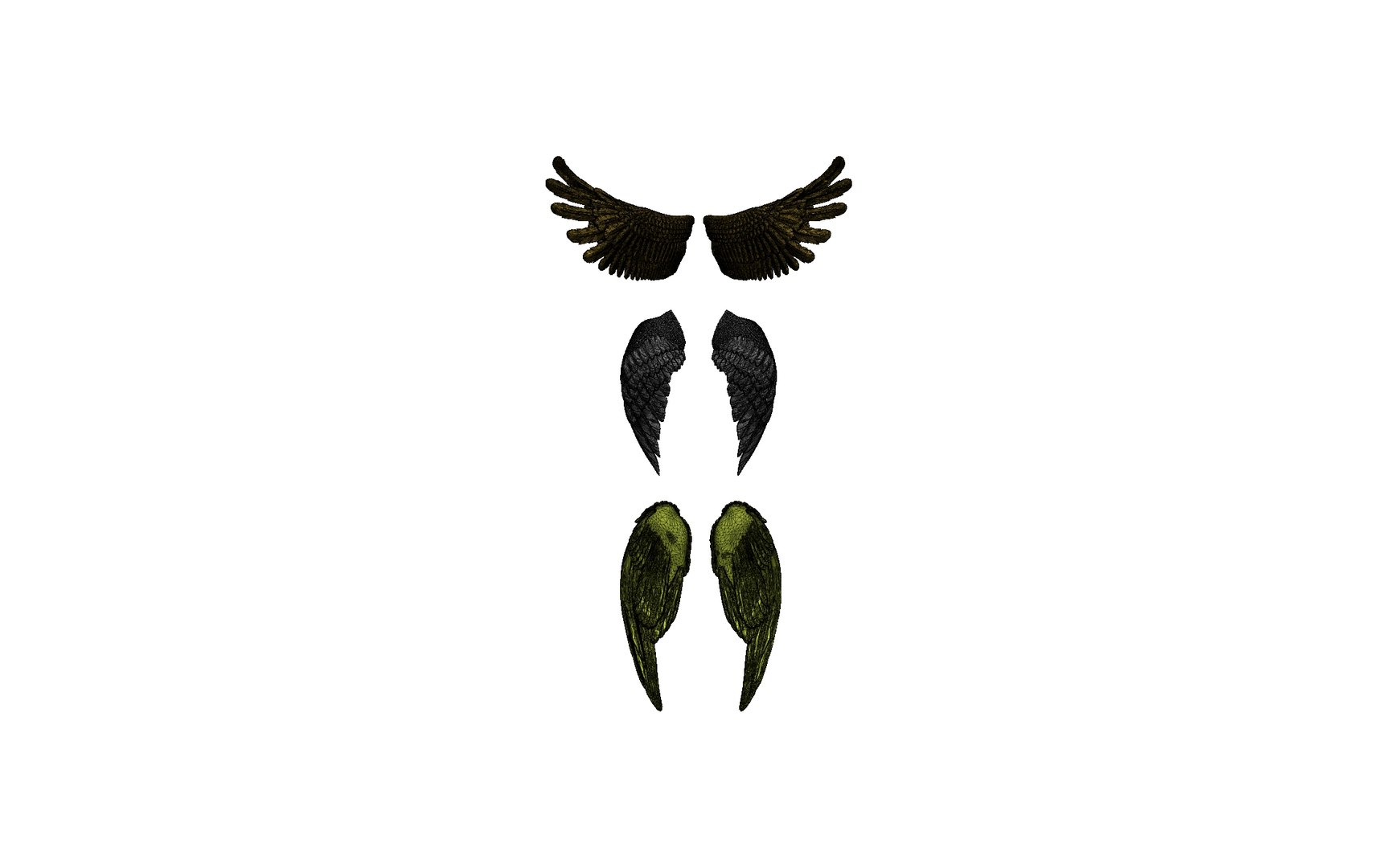 Decoration element wings 3D model - TurboSquid 2132910