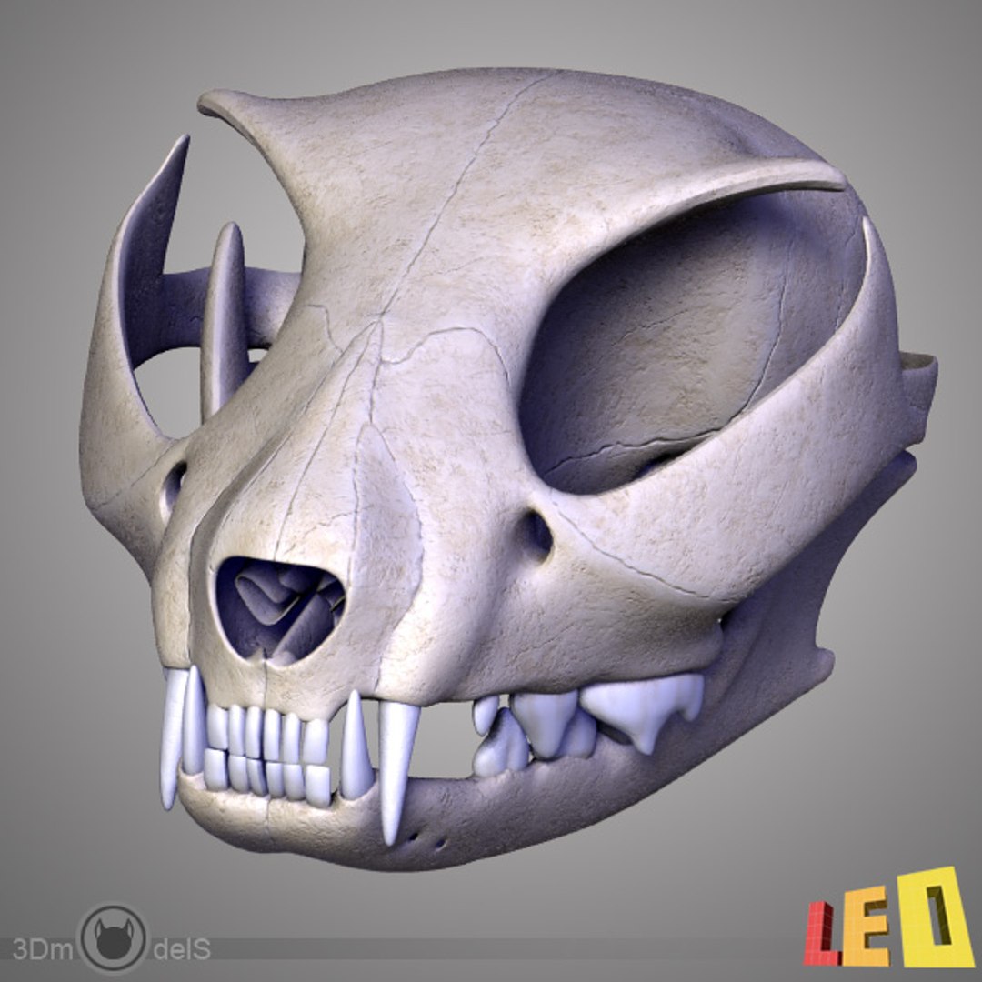 Realistic Cat Skull 1 3d Max
