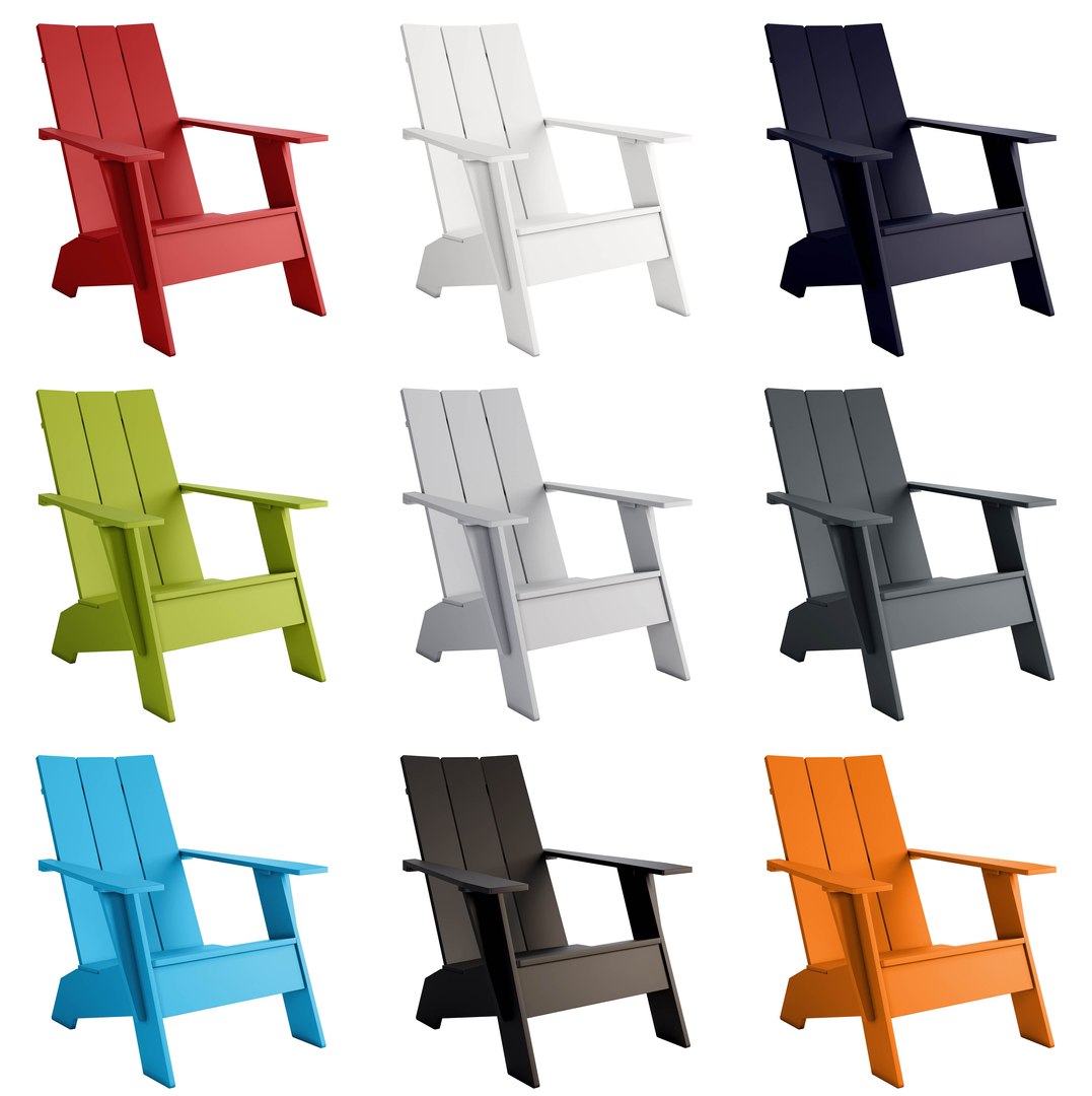 Loll Designs 3 Slat Adirondack Chair Model - TurboSquid 2009450