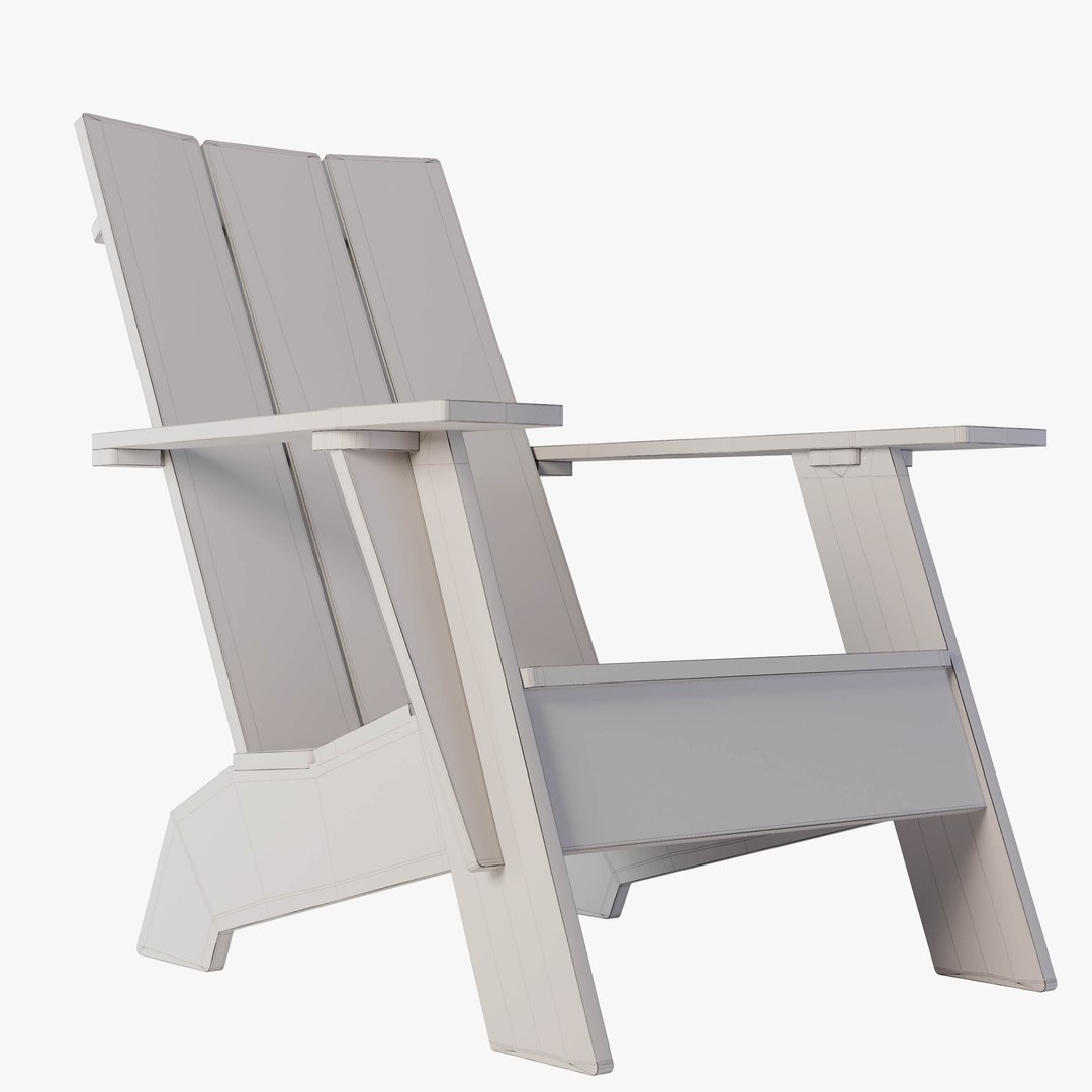 Loll Designs 3 Slat Adirondack Chair Model - TurboSquid 2009450