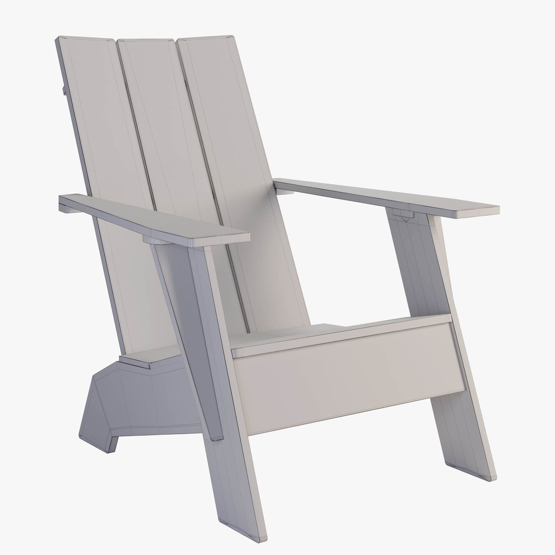 Loll Designs 3 Slat Adirondack Chair Model - TurboSquid 2009450