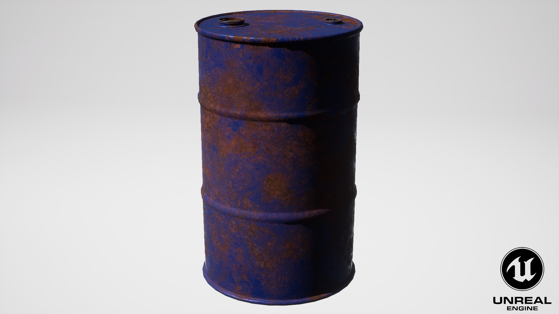 Oil Barrel Blue Rusty Clean-Logo 3D Model - TurboSquid 2039209