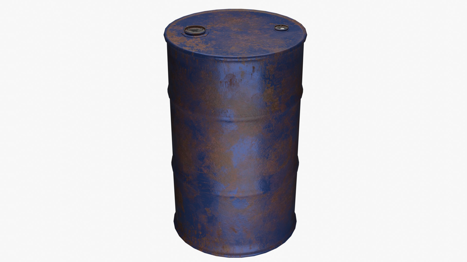 Oil Barrel Blue Rusty Clean-Logo 3D Model - TurboSquid 2039209
