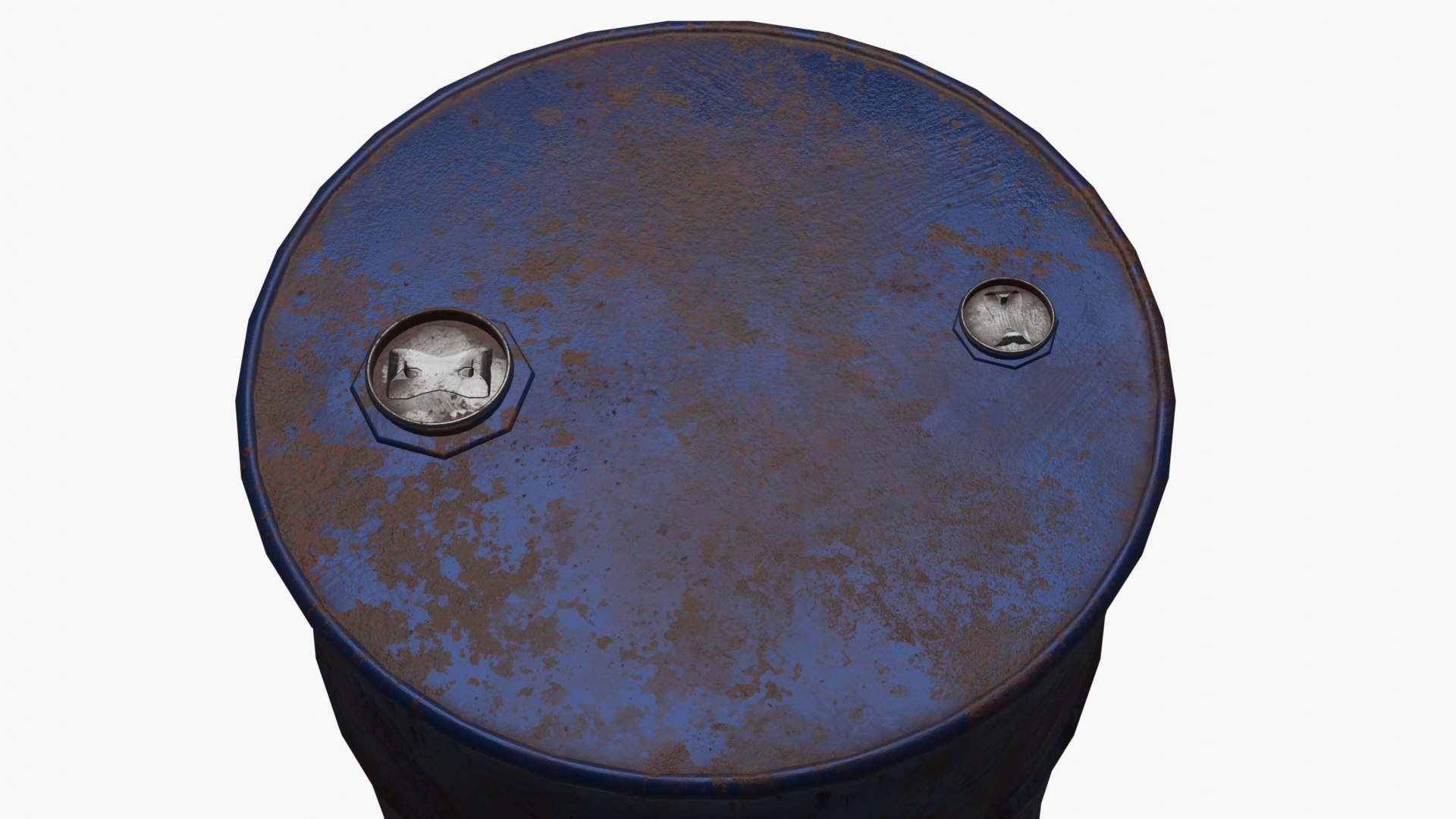 Oil Barrel Blue Rusty Clean-Logo 3D Model - TurboSquid 2039209