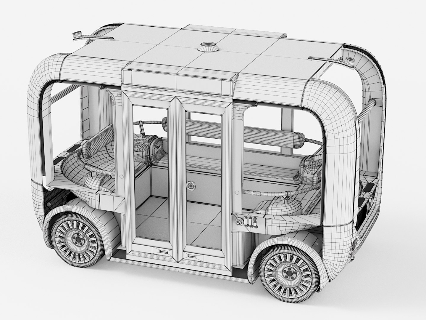 3D self-driving bus olli driverless - TurboSquid 1188895