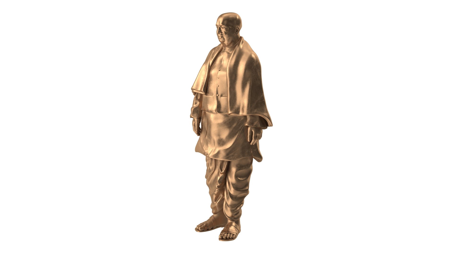 3D Bronze Indian Man Statue Model - TurboSquid 2091386