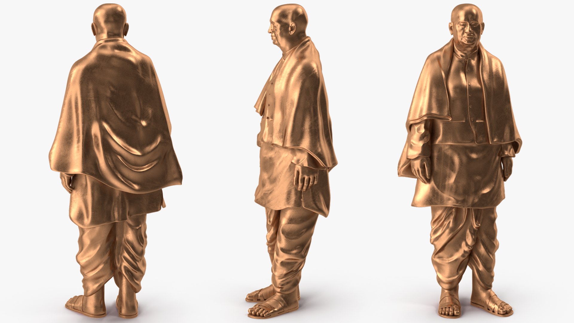 3D Bronze Indian Man Statue Model - TurboSquid 2091386