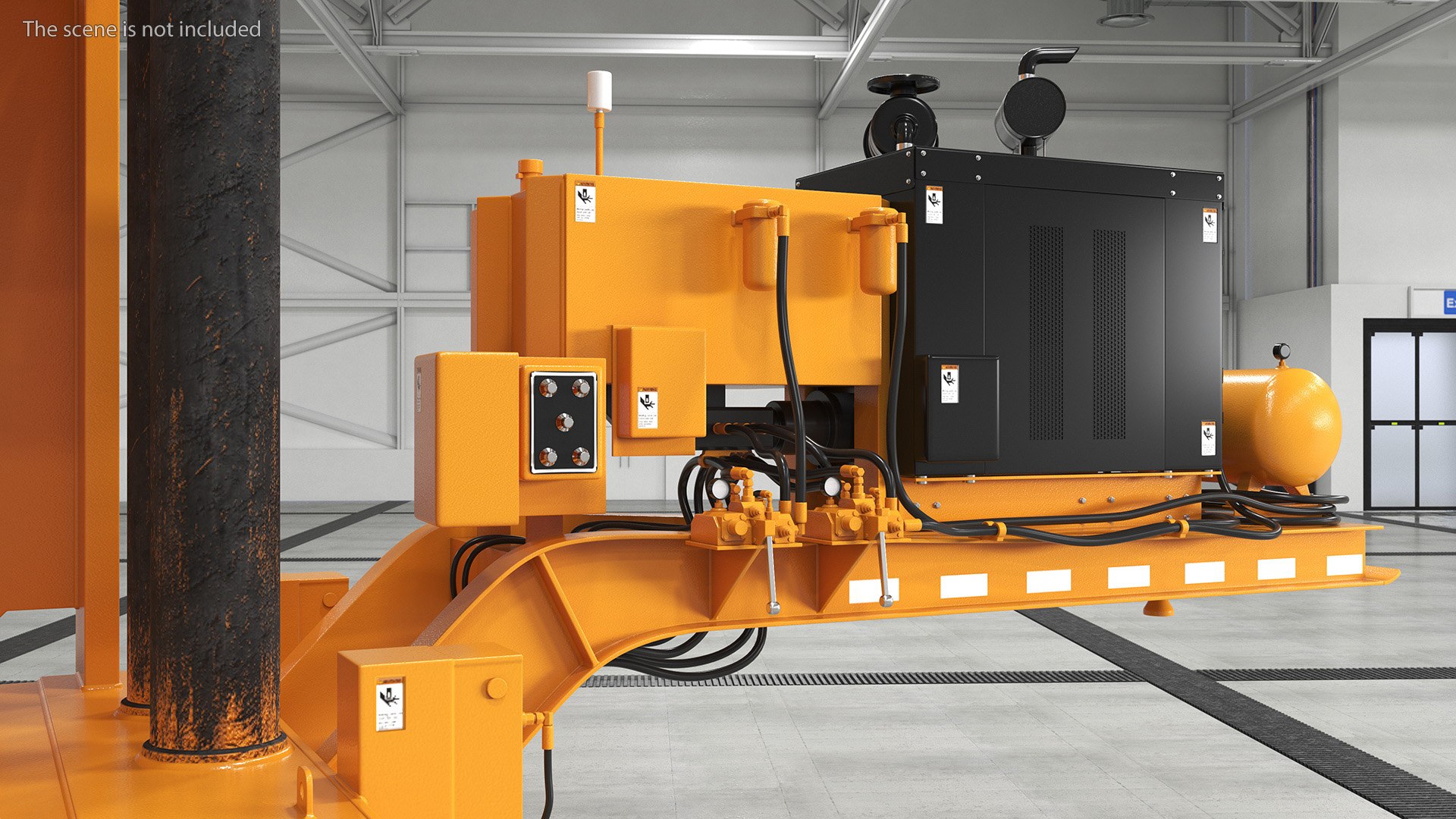 Portable Car Crusher Yellow Rigged 3D Model - TurboSquid 2148444