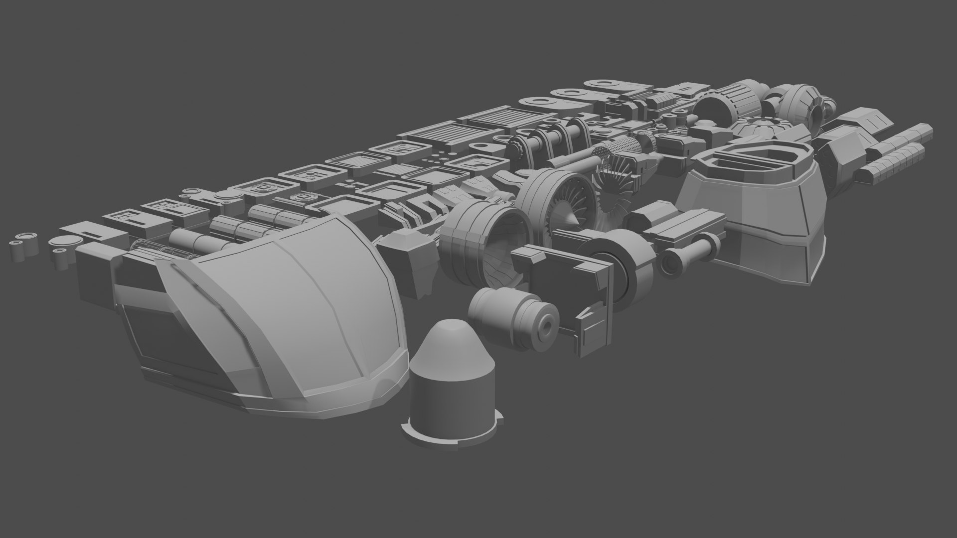 3D Mech Parts - Kitbash In Blender - TurboSquid 1973639