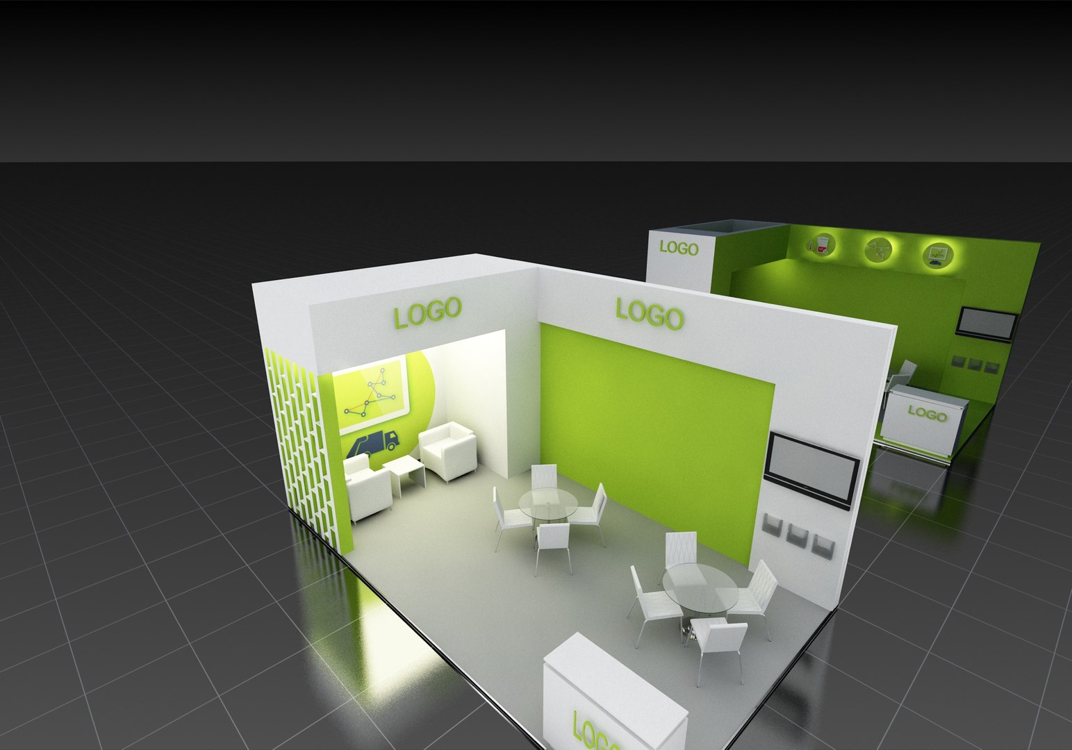 3D Model Exhibition Stand - TurboSquid 2027139