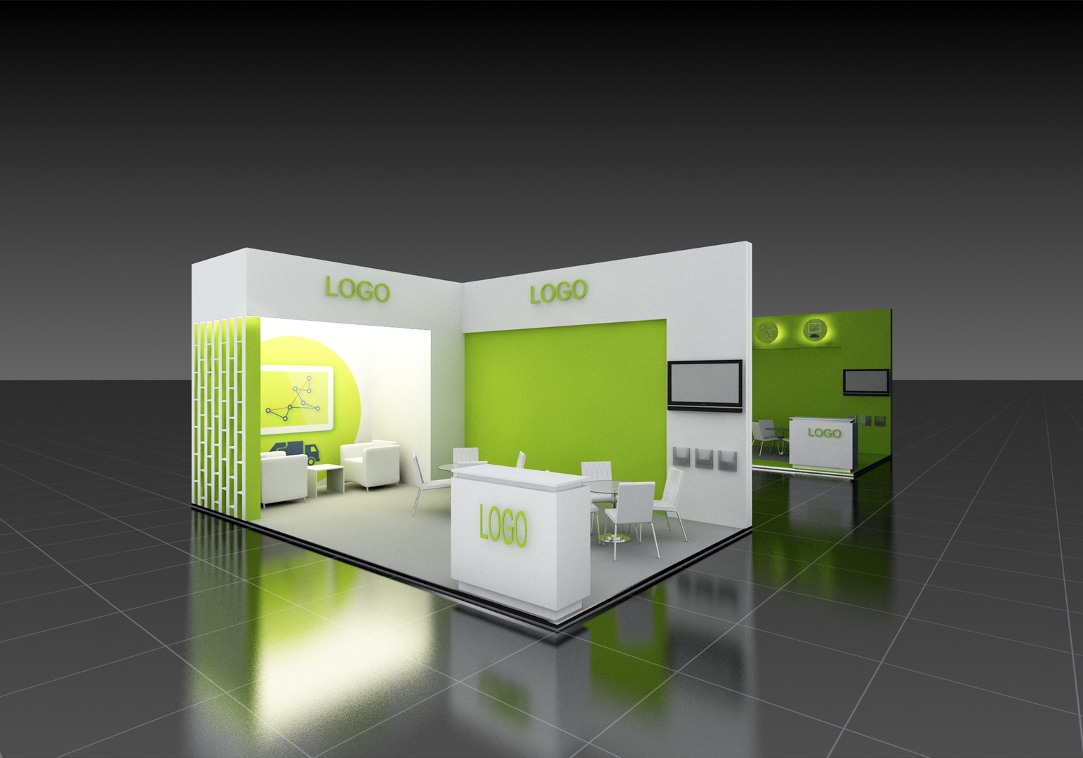 3D Model Exhibition Stand - TurboSquid 2027139