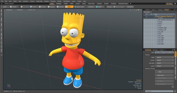 Bart Simpson Character A-pose 3D model - TurboSquid 1958188