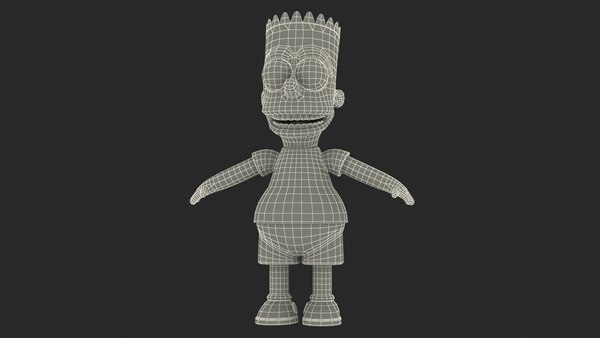 modelo 3d Bart Simpson Character A-pose - TurboSquid 1958188