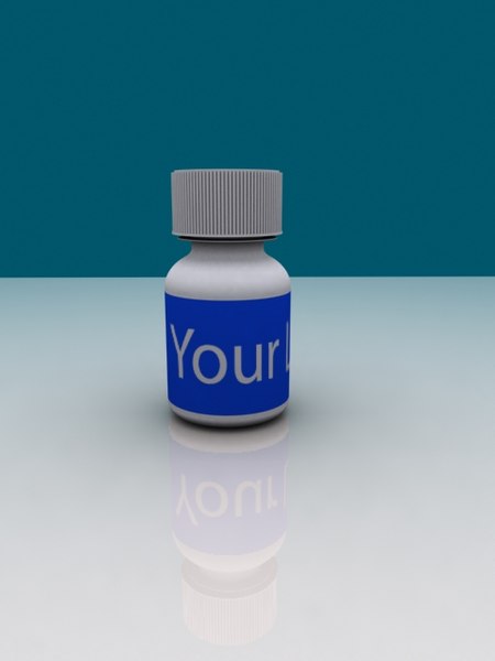 3d excedrin pill bottle model