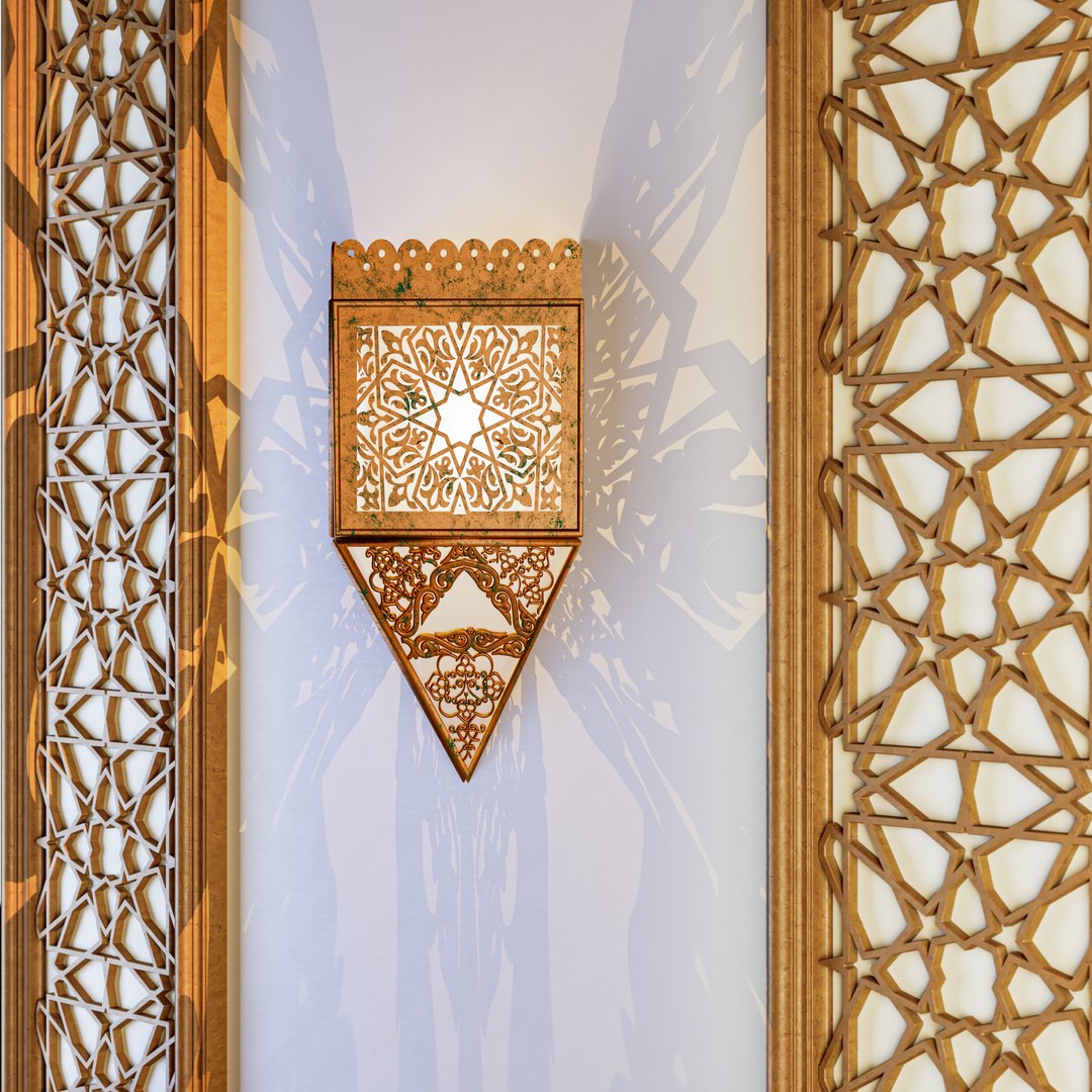 Morocan islamic wall light 3D - TurboSquid 2019967