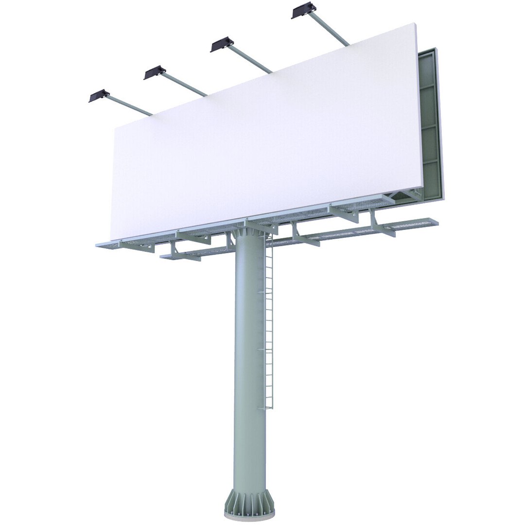 3D Street Pole Billboard 37 model - TurboSquid 1816873