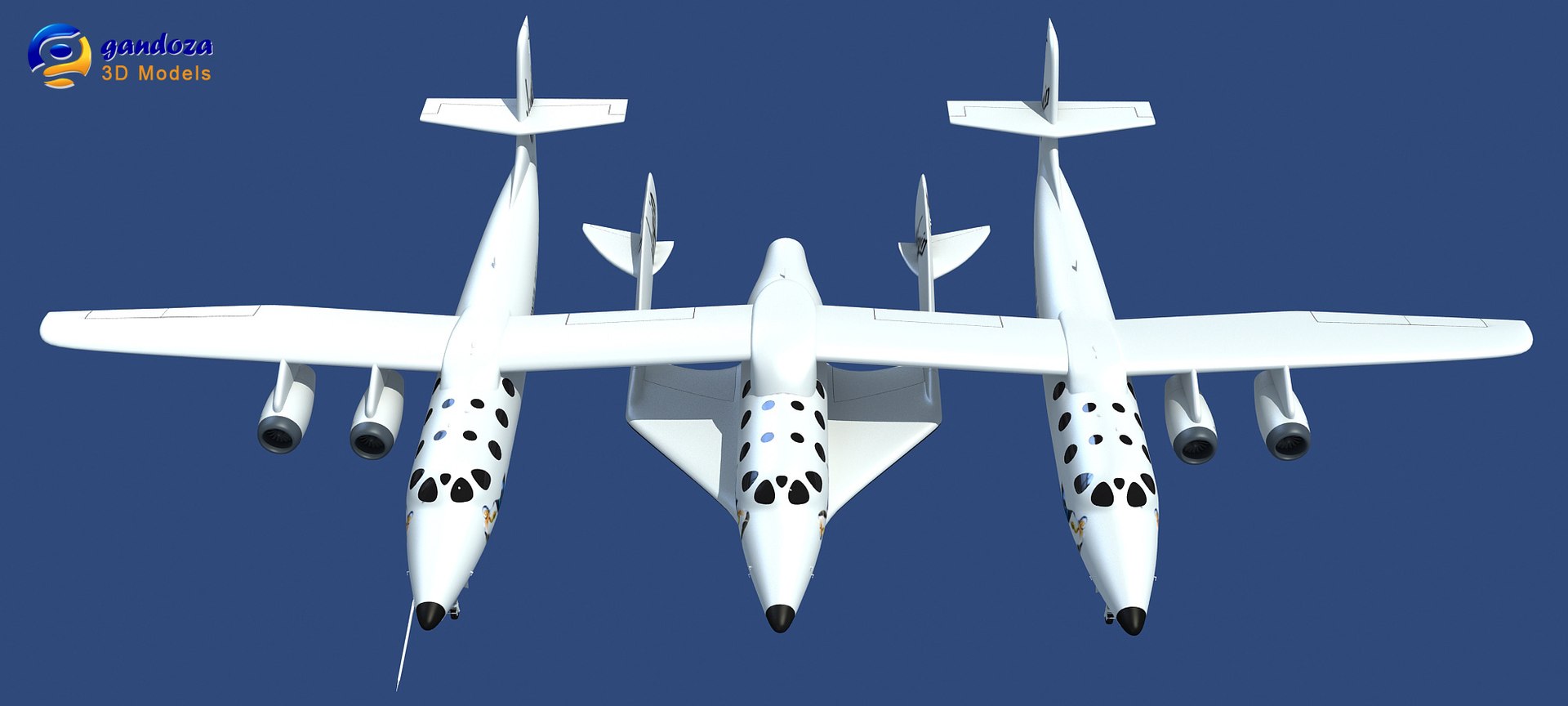Scaled Composites White Knight 3d Model